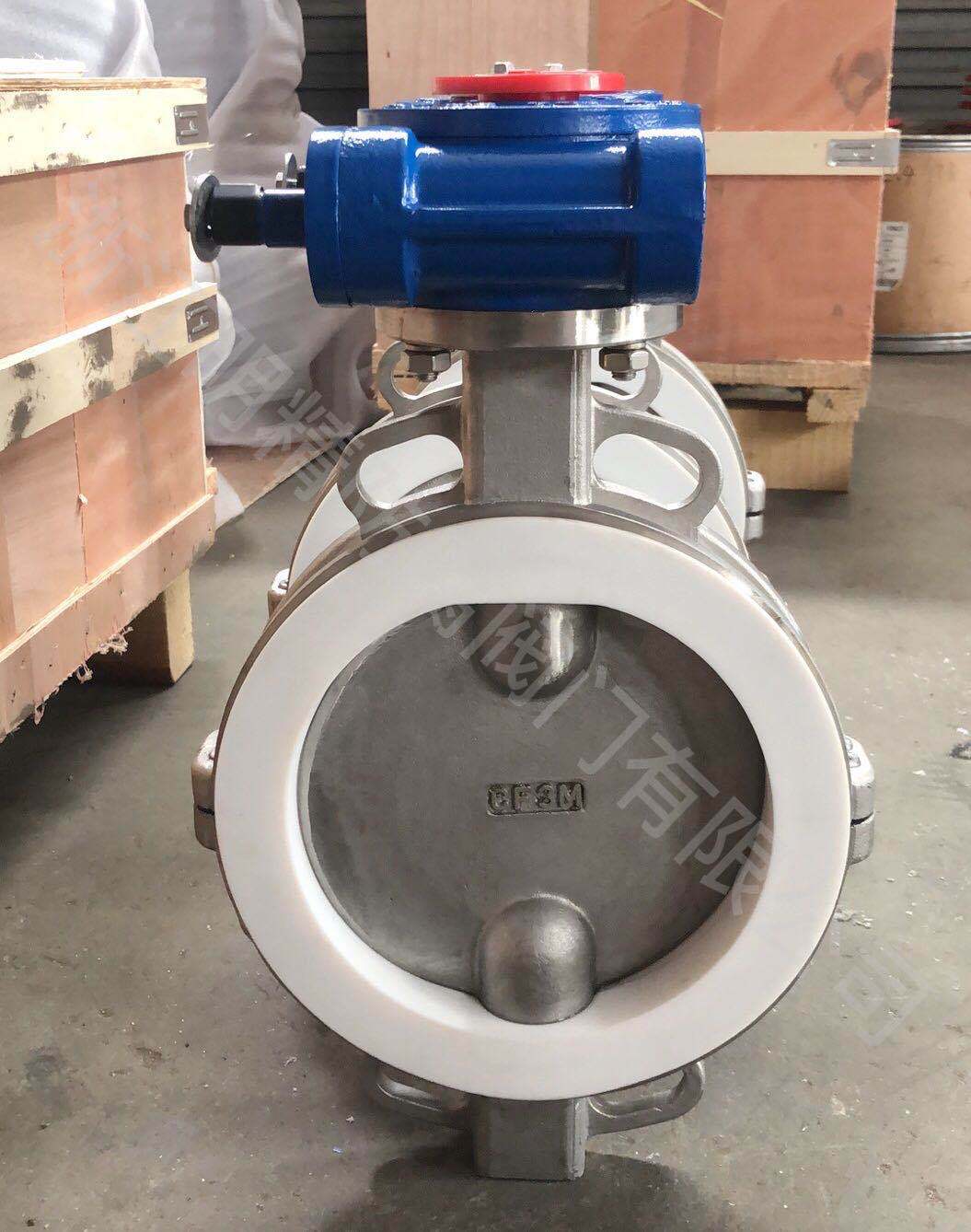 D371F4不锈钢半衬对夹式蝶阀 阀座PTFE碟板316L四氟蝶阀-阿里巴巴