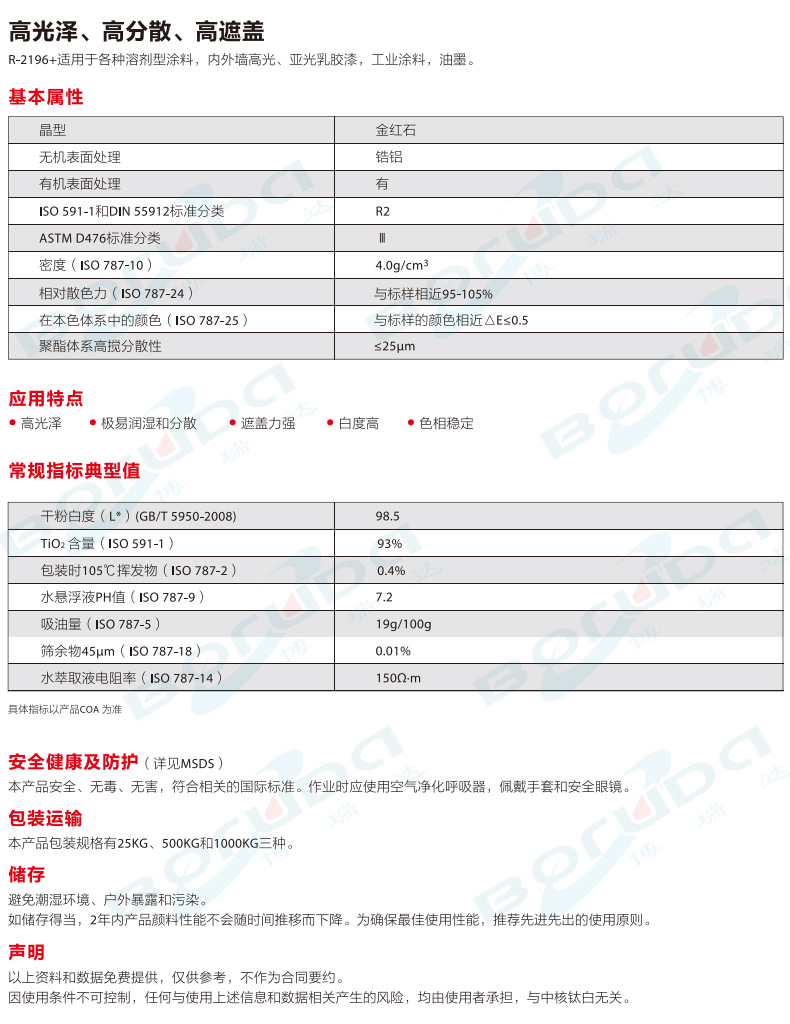 中核华原钛白R-2196+钛白粉油漆涂料金红石型二氧化钛泰奥华r2196-阿里巴巴