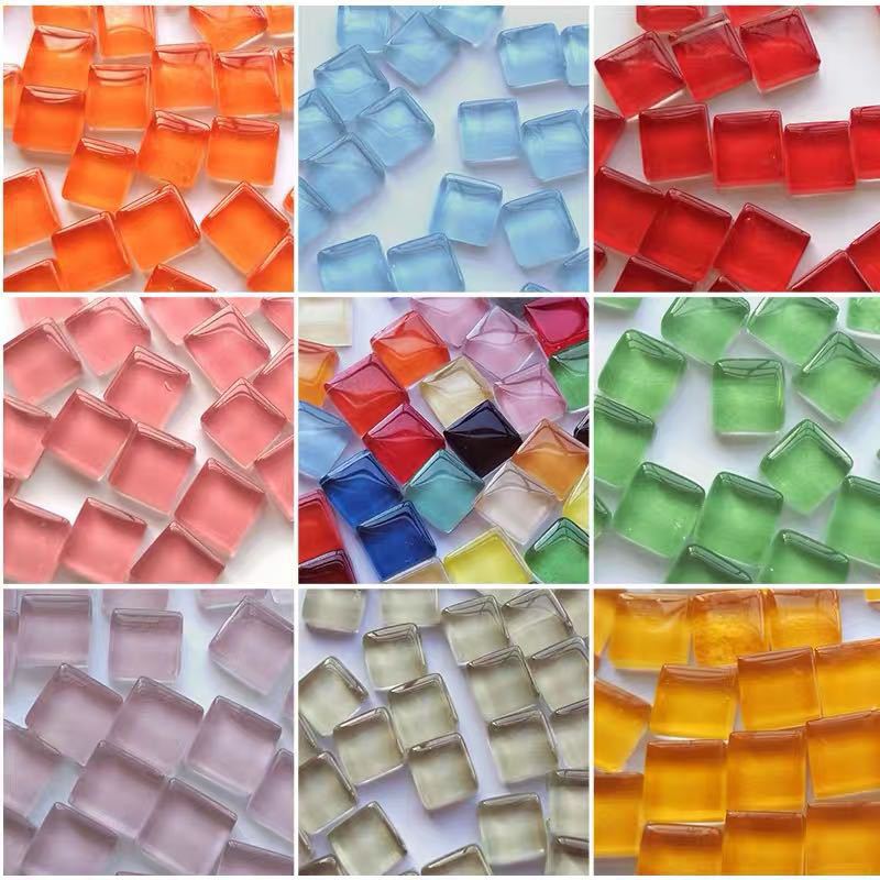马赛克DIY手工100粒装彩色水晶玻璃马赛克创意手工DIY装饰材料-阿里巴巴