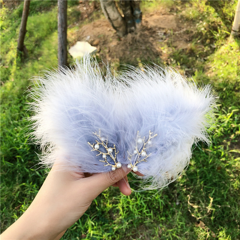 Feather headdress hairpin- is the fairy edge hanfu hair clip girl ...