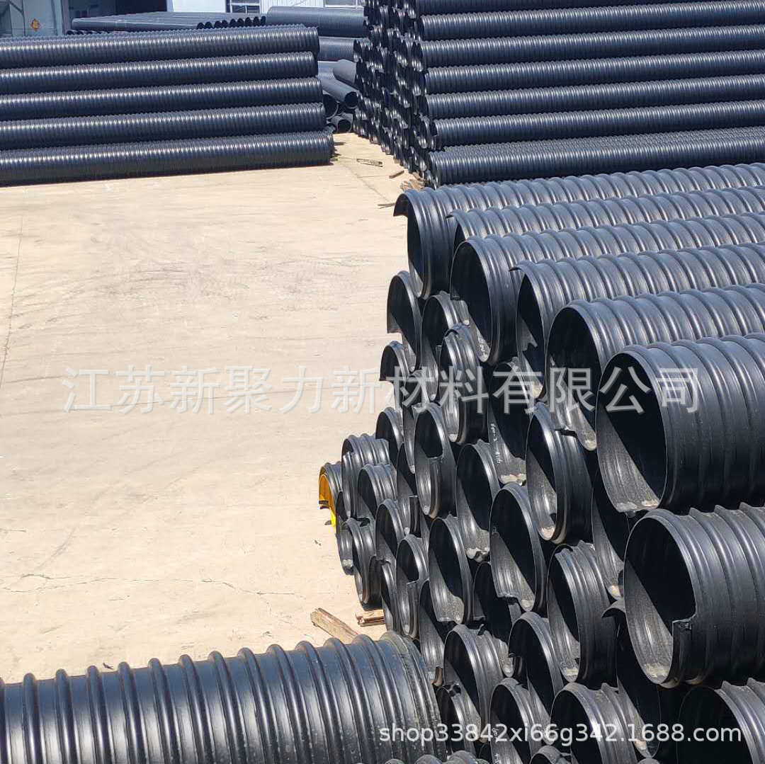 FRPP中空壁缠绕管 工程专用HDPE双壁波纹管 钢带DN200螺旋波纹管-阿里巴巴