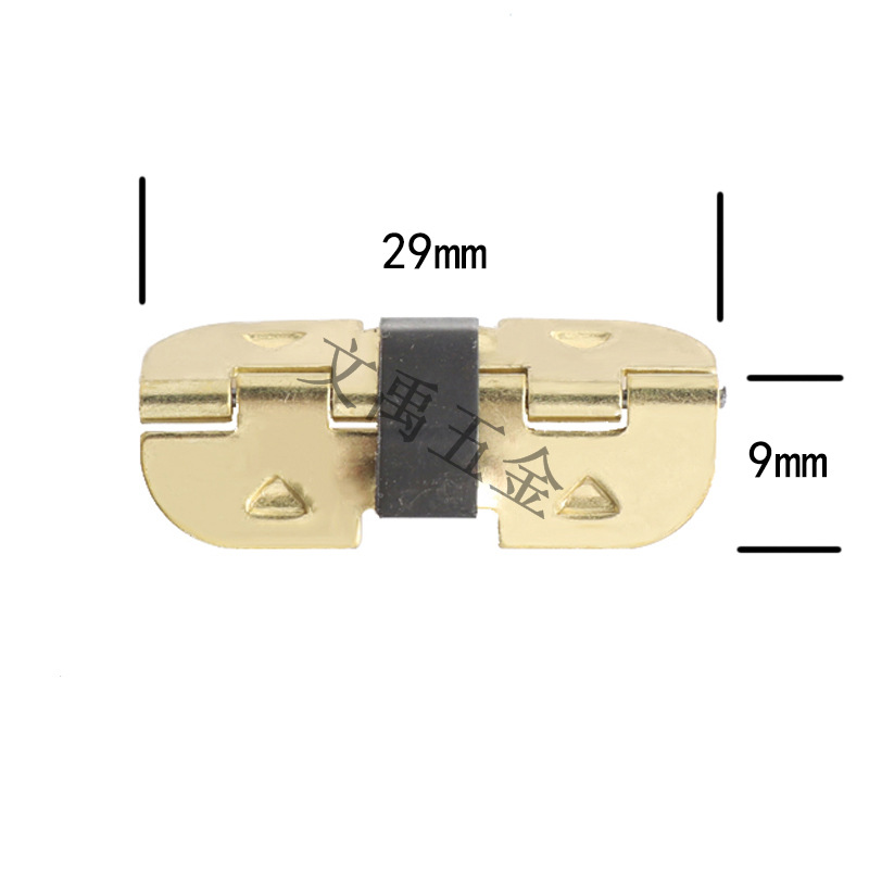 金色3cm圆角弹簧合页礼盒合叶无钉插槽铰链弹片合叶弹开弹关合页-阿里巴巴