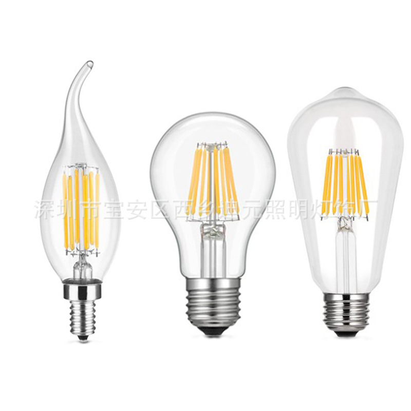 LED爱迪生灯泡复古灯丝灯E27螺口A60 ST64 G45 G80 G95 G125 T300-阿里巴巴