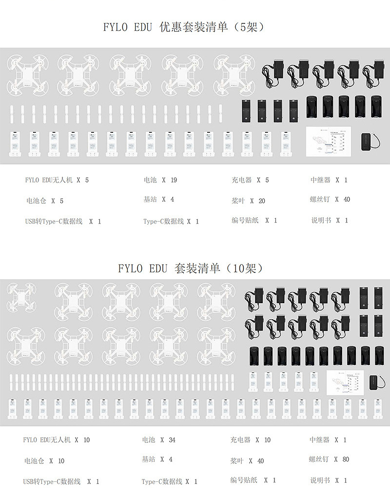 高巨创新Fylo EDU0+ 支持scratch和python编程教育编程编队无人机-阿里巴巴