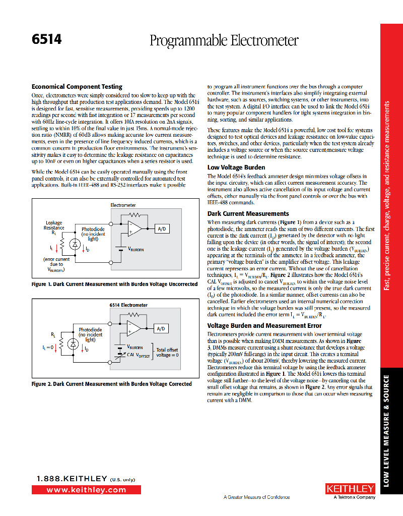 泰克Model吉时利6514系列可编程静电计测量电表-阿里巴巴