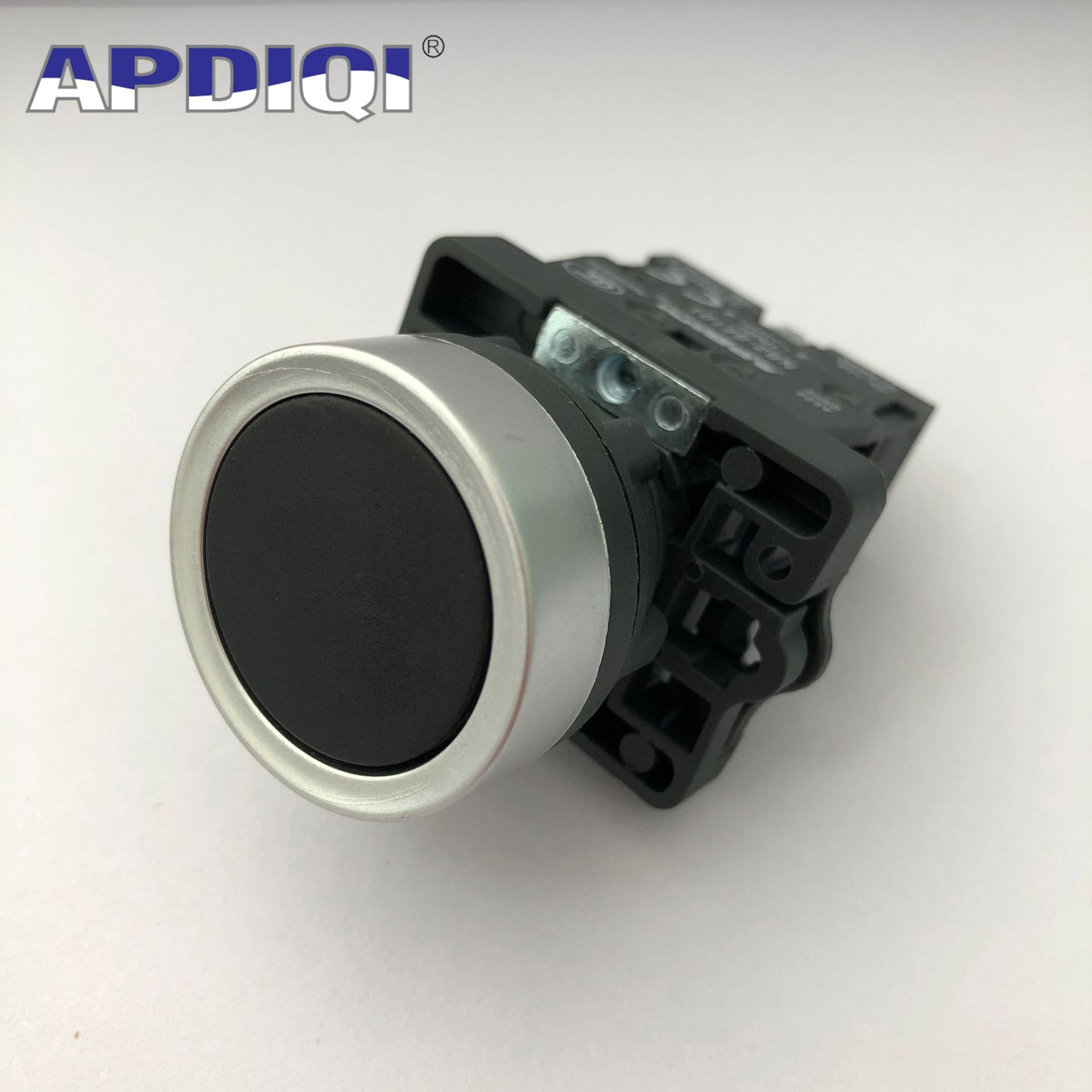 APDIQI按钮开关XA2-EA31自复圆形平头电梯启动停止自锁防水22mm-阿里巴巴