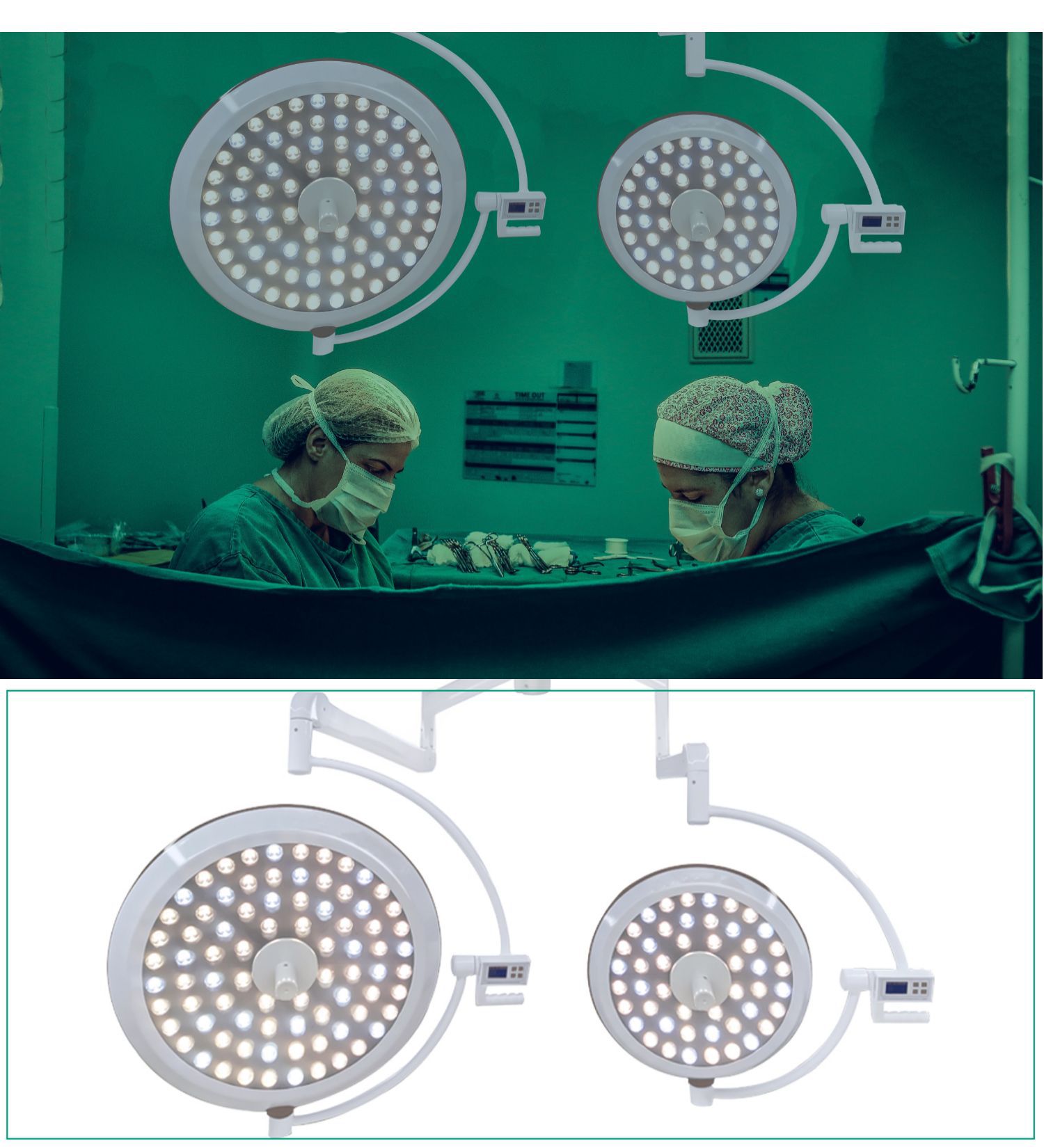 医用手术灯手术室LED无影灯整体反射双头手术无影灯口腔医院立式-阿里巴巴