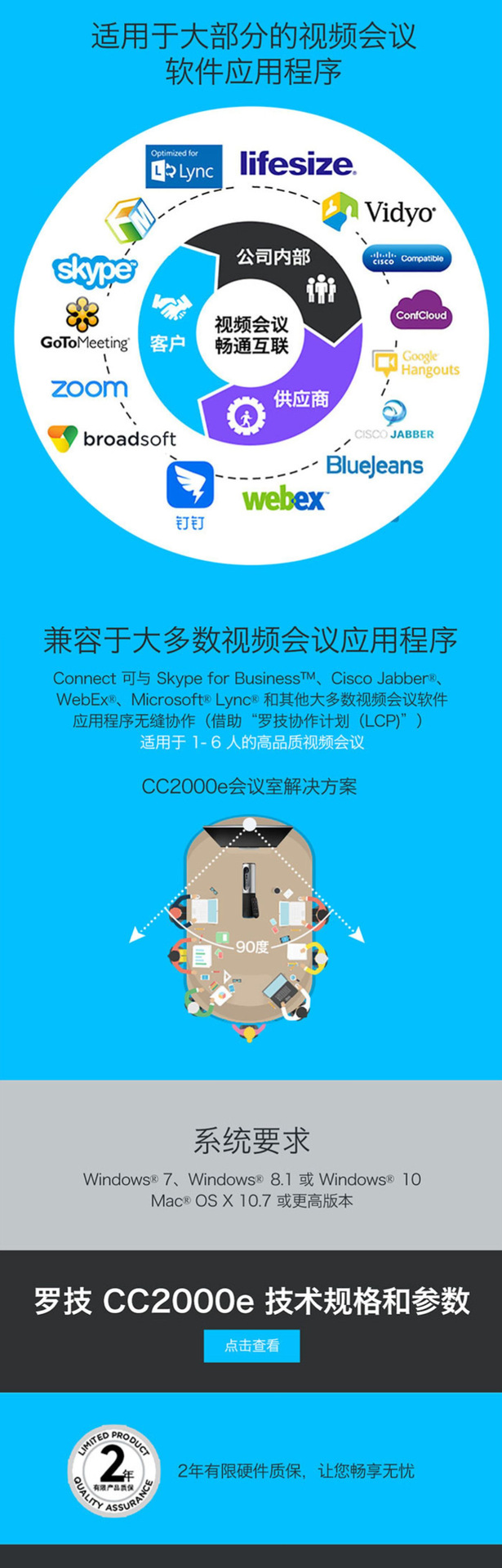 Logitech罗技CC2000e会议网络摄像头 Conference便携USB视频-阿里巴巴