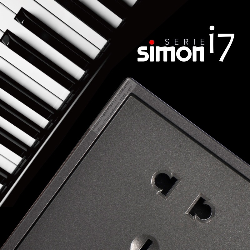 simon/西蒙 i7系列 一位单极开关(荧光灰)(含边框)701011-61-阿里巴巴