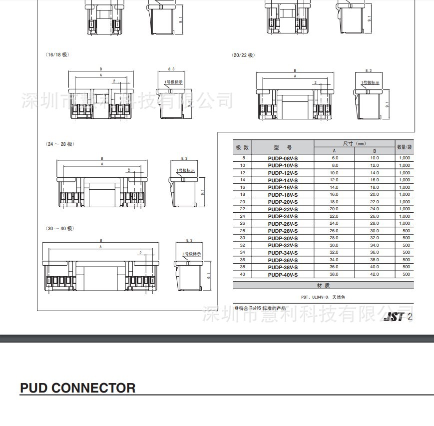 S10B-PUDSS-1(LF)(SN) JST 连接器 代理经销 原装进口 当天发货-阿里巴巴