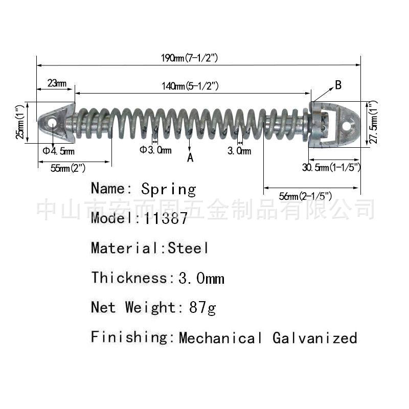 弹簧栅栏门闭门器自动关门闭门器篱笆大门闭门器门窗五金11387-阿里巴巴