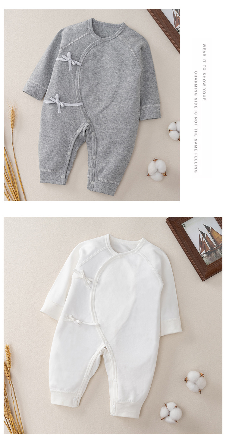婴幼儿服饰春秋爬服宝宝纯棉连体衣秋季婴儿a类衣服蝴蝶绑带哈衣-阿里巴巴