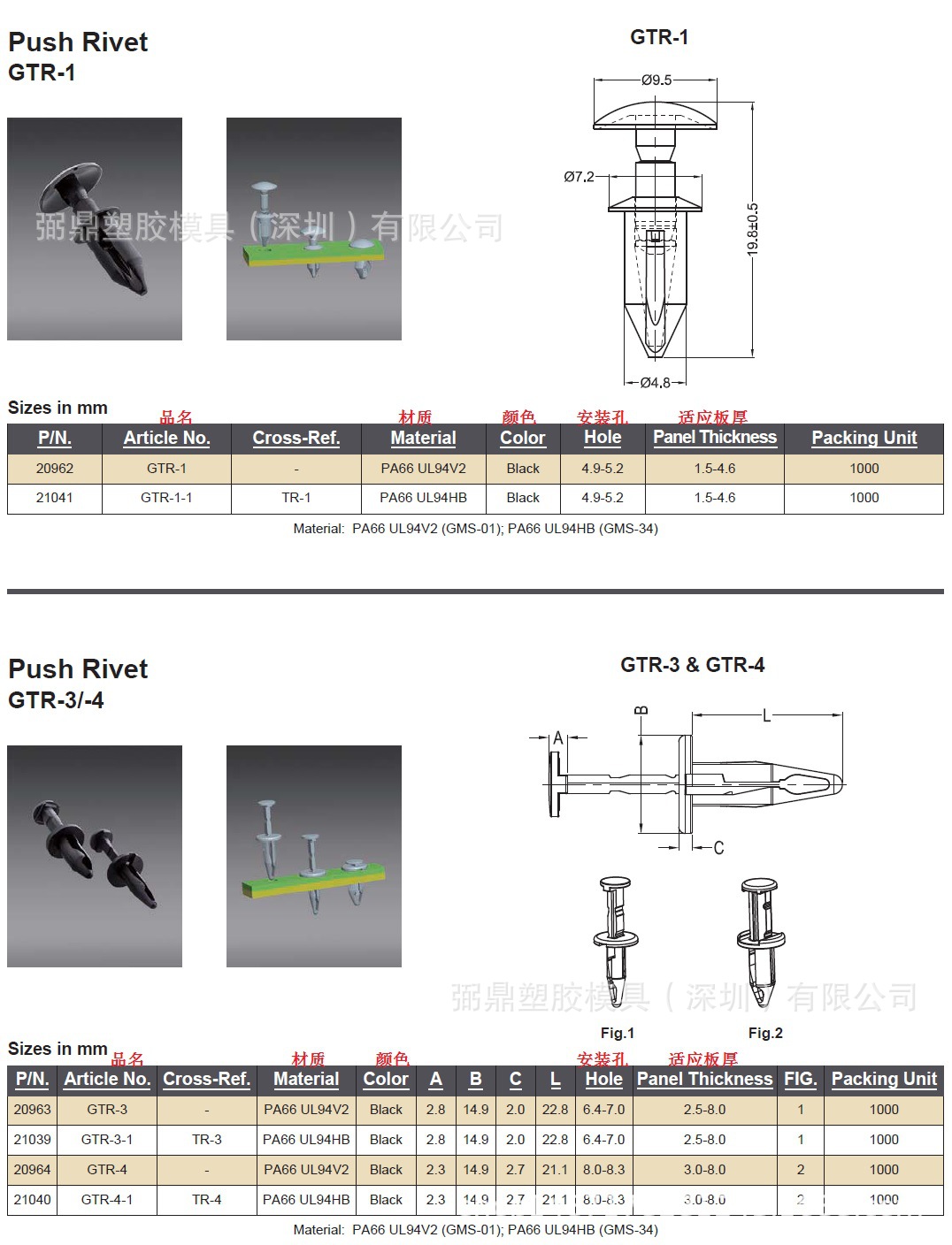 免费样品工厂供应塑料卡扣 塑料铆钉 pcb板子母铆钉 尼龙铆钉-阿里巴巴
