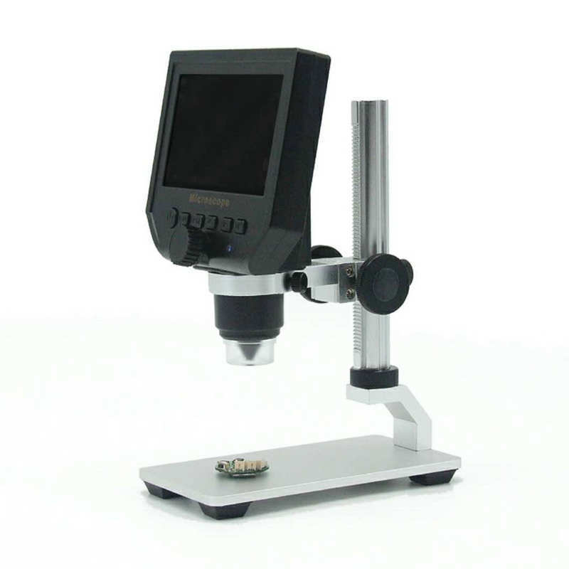 4.3寸屏高清600倍便携式电子显微镜G600金属支架工业显微镜-阿里巴巴