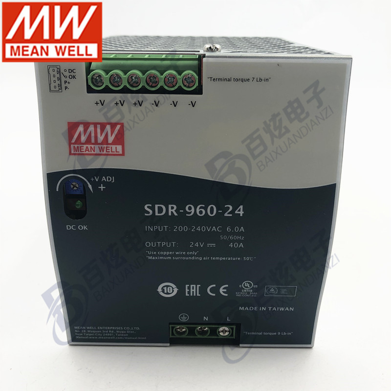 台湾明纬SDR-960-24 960W24V40A导轨型电源完整功能可并联 包邮-阿里巴巴