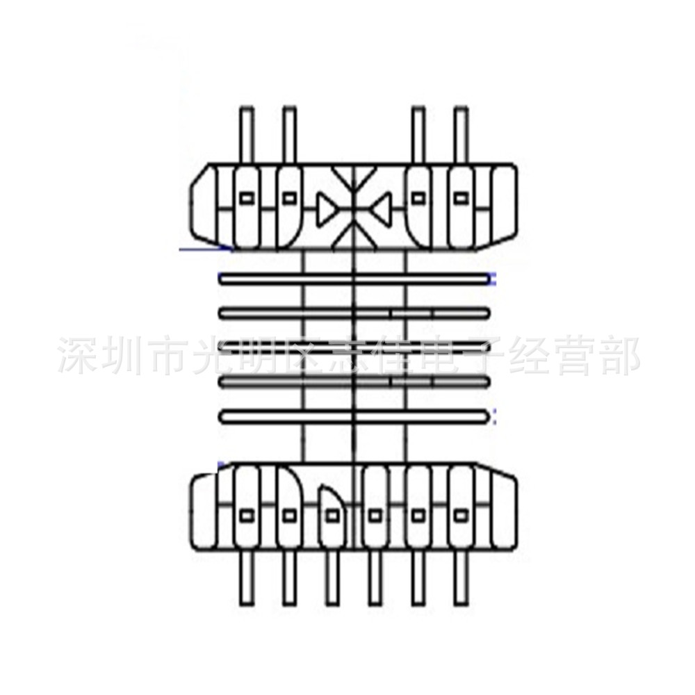 EE19高频骨架EE19变压器骨架6槽卧式6+4针L脚-阿里巴巴