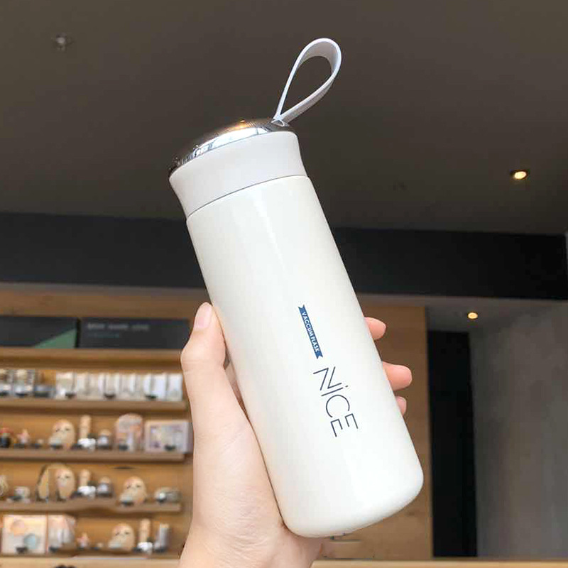 かわいい ins風 水筒 携帯便利日系乙女心純色ナイス保温カップシリカゲル携帯取っ手304ステンレスかわいい手触り保温カップ｜「Cmall」