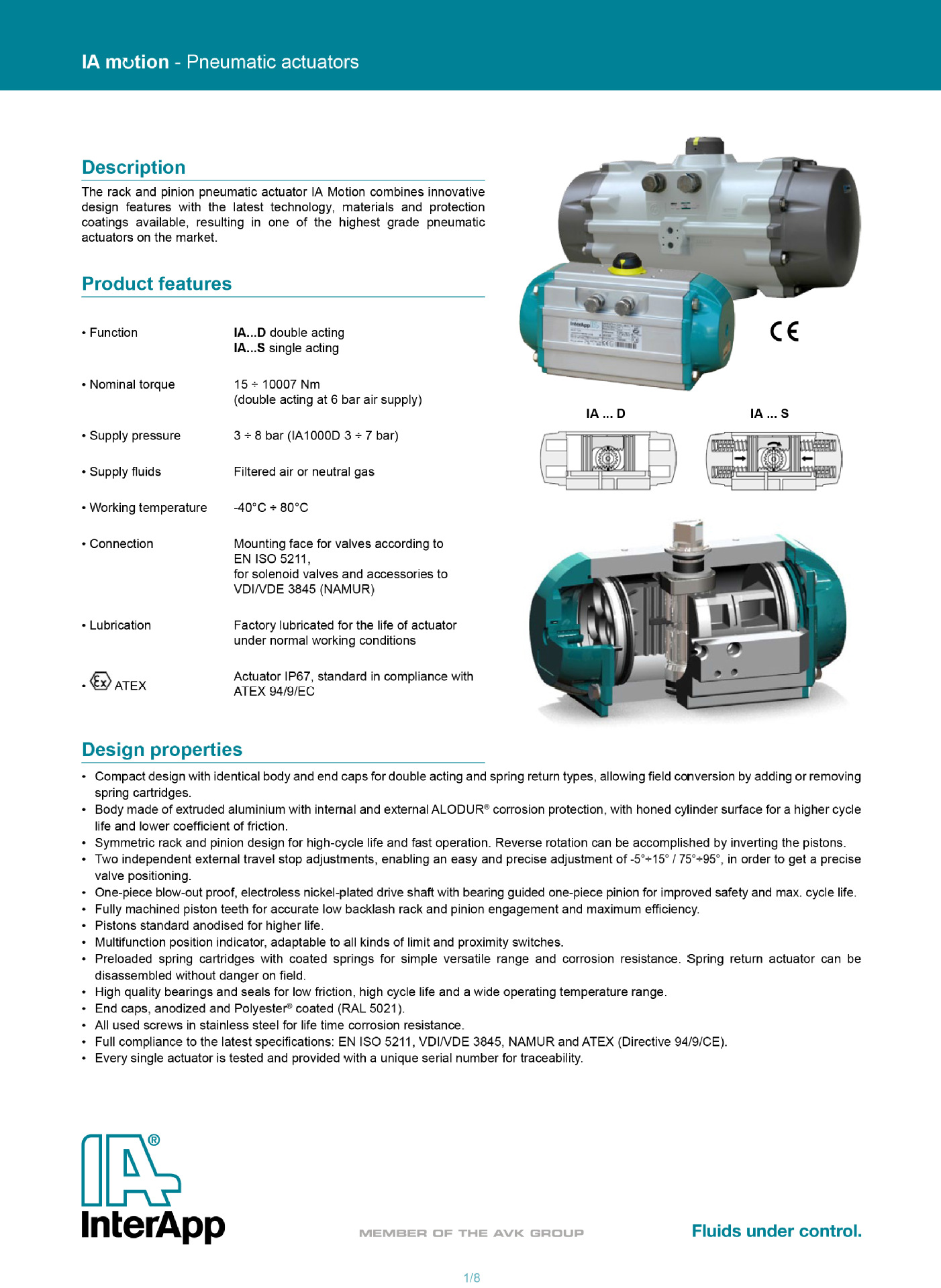 InterApp IA100D.F05-F0711气动执行器-阿里巴巴