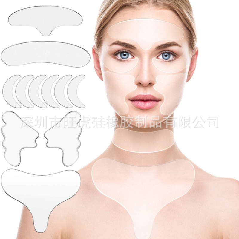 Spot silicone anti-wrinkle stickers 11-piece set of facial anti-wrinkle ...