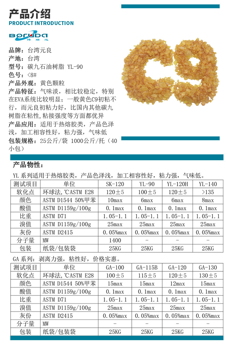 c9石油树脂YL-90 台湾元良碳九石油树脂yl-90 热熔胶/胶粘剂增粘-阿里巴巴