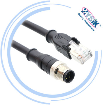 ProfiNet/EtherNet M12 D型编码4芯接口公头转RJ45以太网连接器-阿里巴巴