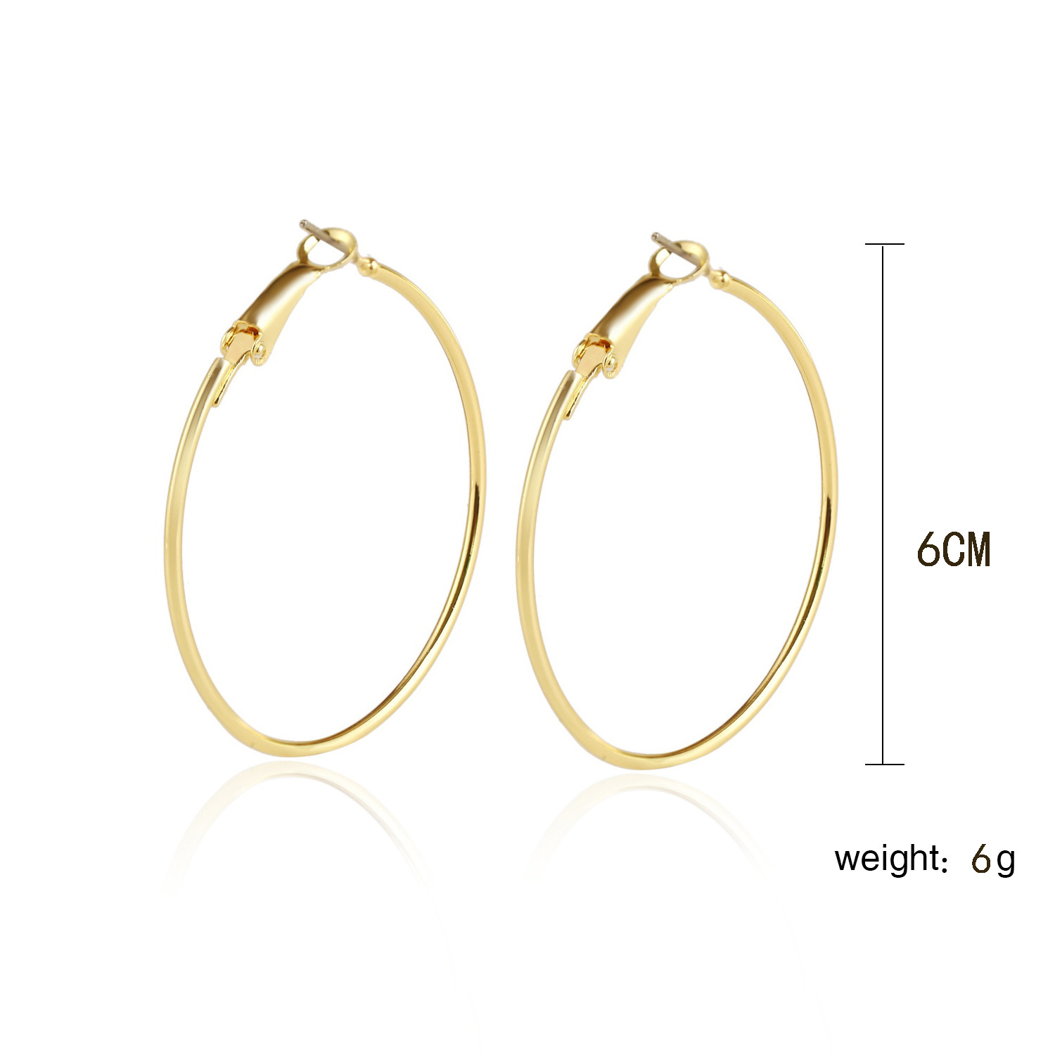 Wholesale explosion style simple wild large ring ear ring circle ...