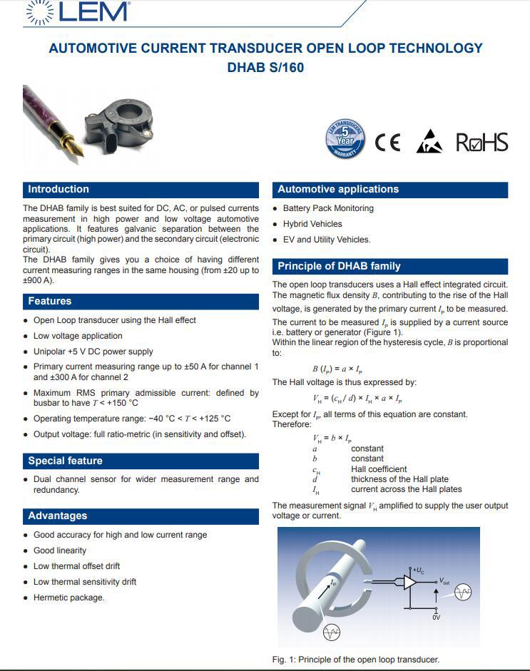 DHABS/151 LEM 电流传感器-阿里巴巴