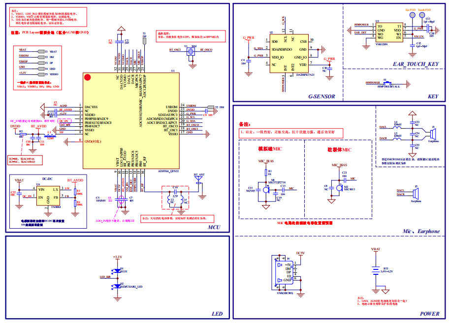AC6956A-7006-7003杰理蓝牙方案TWS无线对耳中控面条耳机方案-阿里巴巴