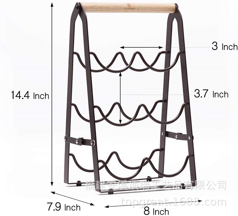 铁艺红酒架摆件创意三层酒架子家用葡萄酒展示架欧式红酒架子-阿里巴巴