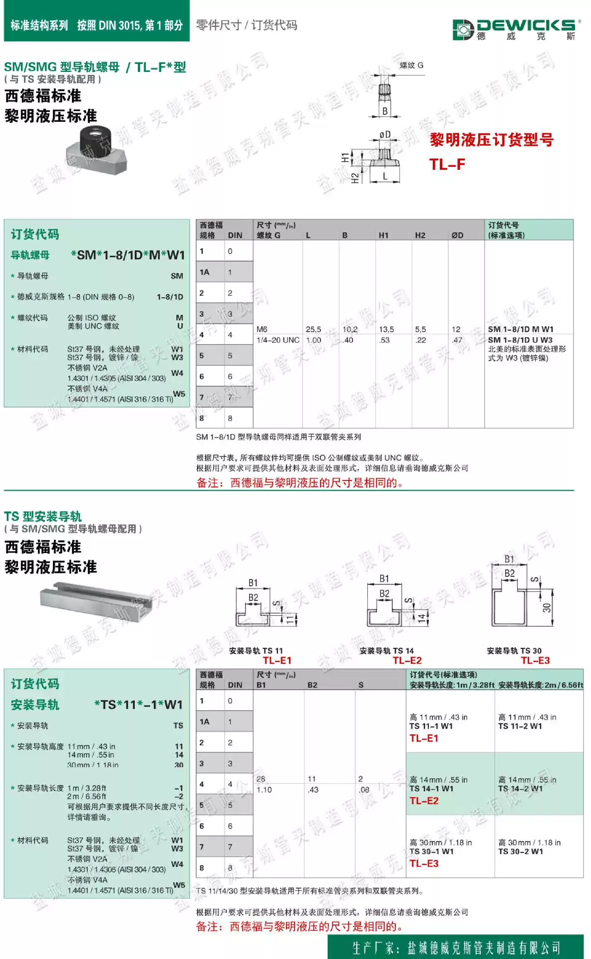 TL-E2-28*14*2管夹安装导轨 TL-E1-28*11*2C型钢导轨 黎明标准
