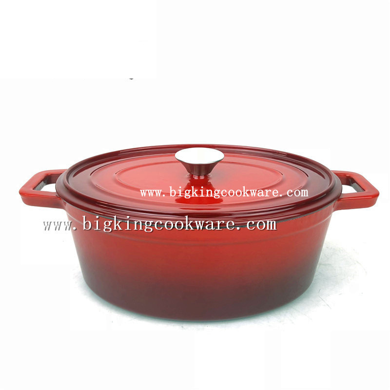 Oval enamel pot 29cm cast iron oval pot color enamel double ear stew ...