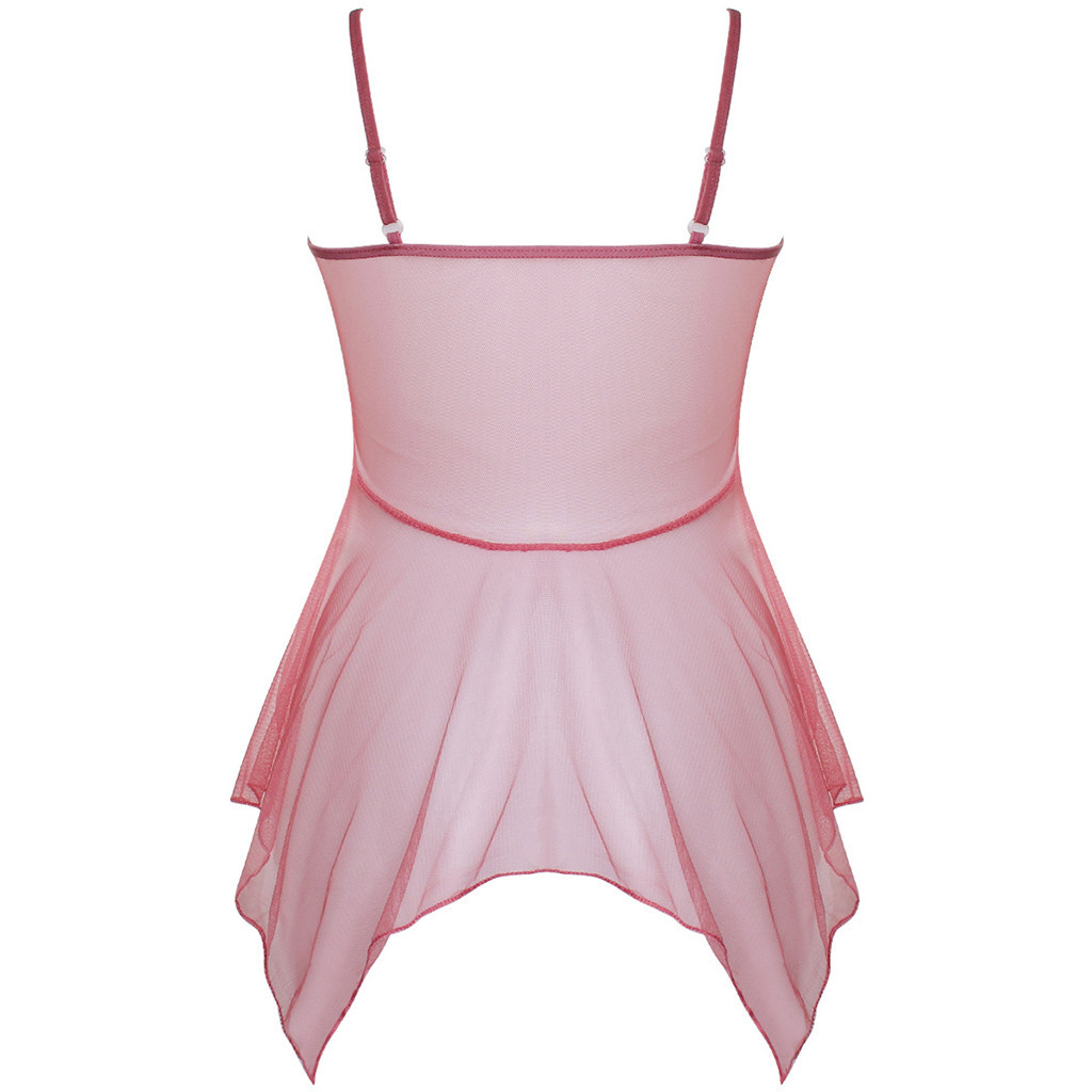 Femmes Sexy Lingerie Nuisette Col V Ouverte Bretelles Dos Nu Dentelle ...