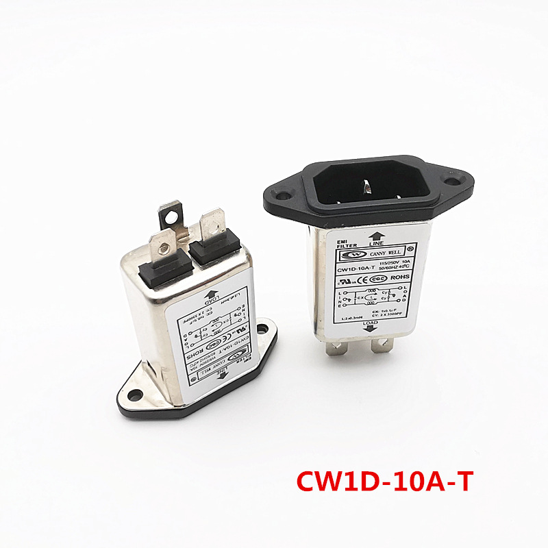 工厂直供滤波器 CW1D-10A-T 220V 10A 6A 单相AC插座电源滤波器-阿里巴巴