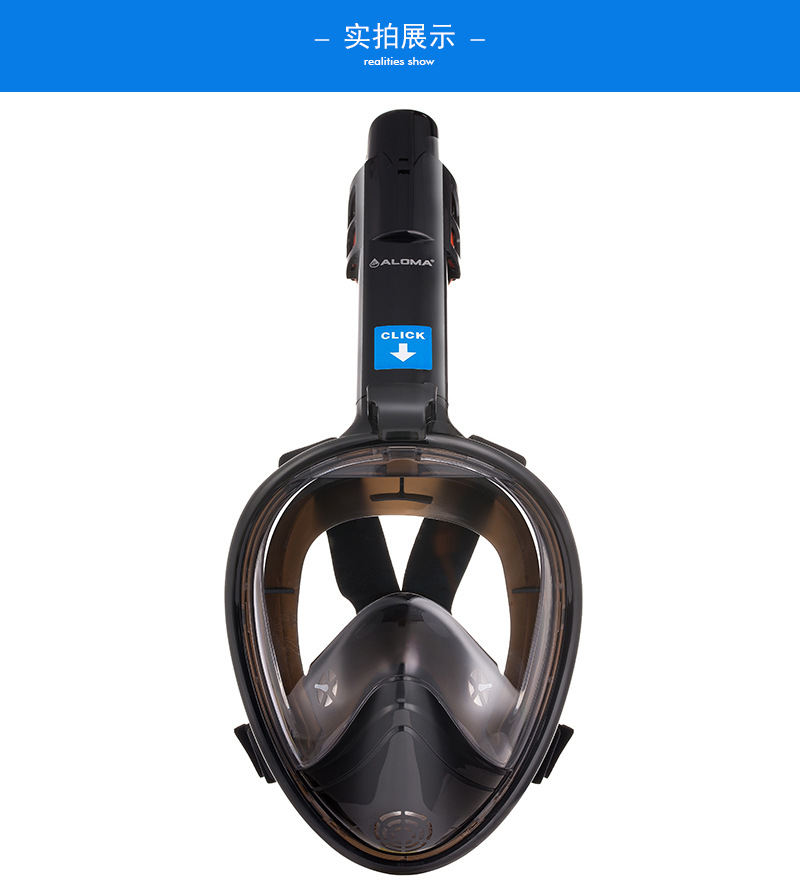 成人浮潜全面罩全干式防水学游泳全脸呼吸器面具液态硅胶浮潜装备-阿里巴巴