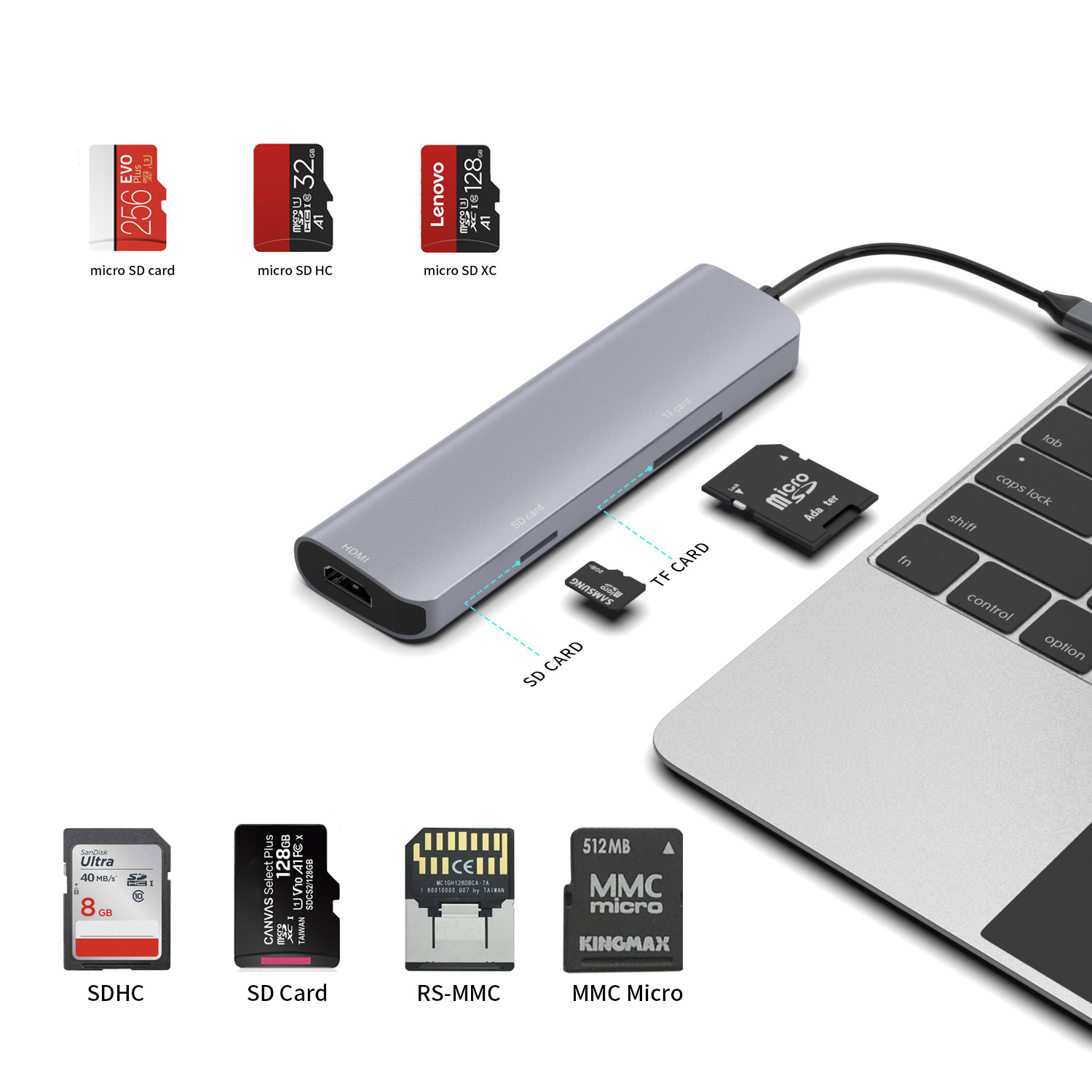 USBC拓展坞HD4K+VGA同显sdtf读卡USB3.0 PD充电九合一type c hub-阿里巴巴