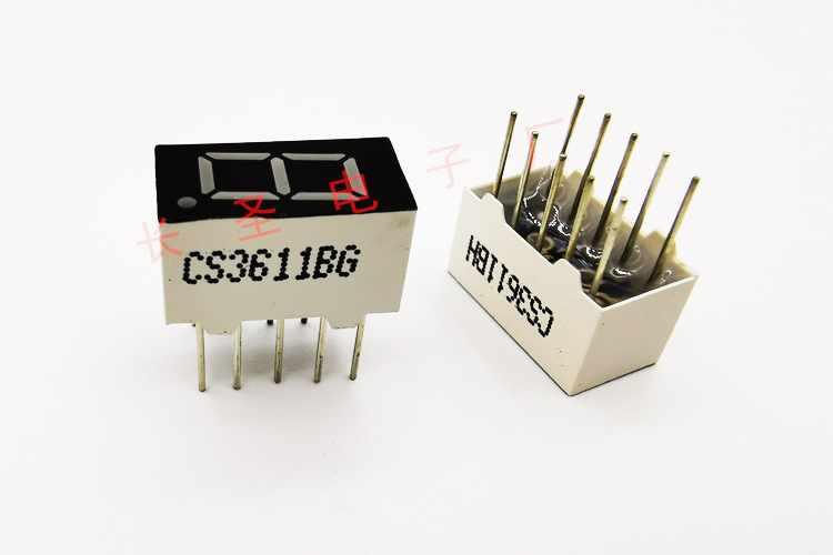 数码管一位3161AS/BS红色0.36英寸1位显示器3611AS/BS高8.5mm共阳-阿里巴巴