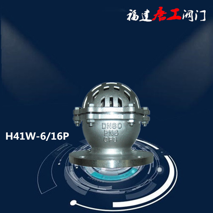 福建唐工H42W-6P/16P不锈钢底阀 法兰式吸水阀 304升降式水泵底阀-阿里巴巴