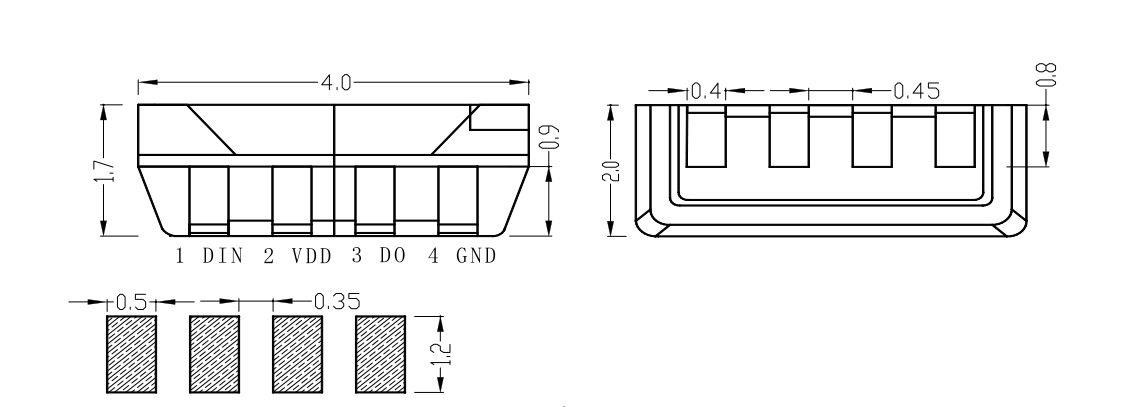 4018幻彩灯珠 4020封装内置IC集成侧发光通讯灯珠 金线铜支架-阿里巴巴