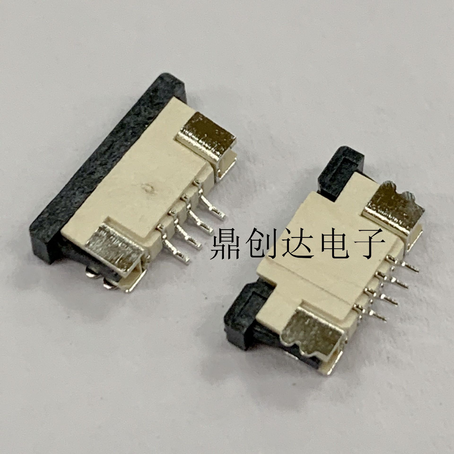 fpc连接器fpc1.0mm间距 4p 抽拉式上接/下接/翻盖贴片1.0mm-4p-阿里巴巴