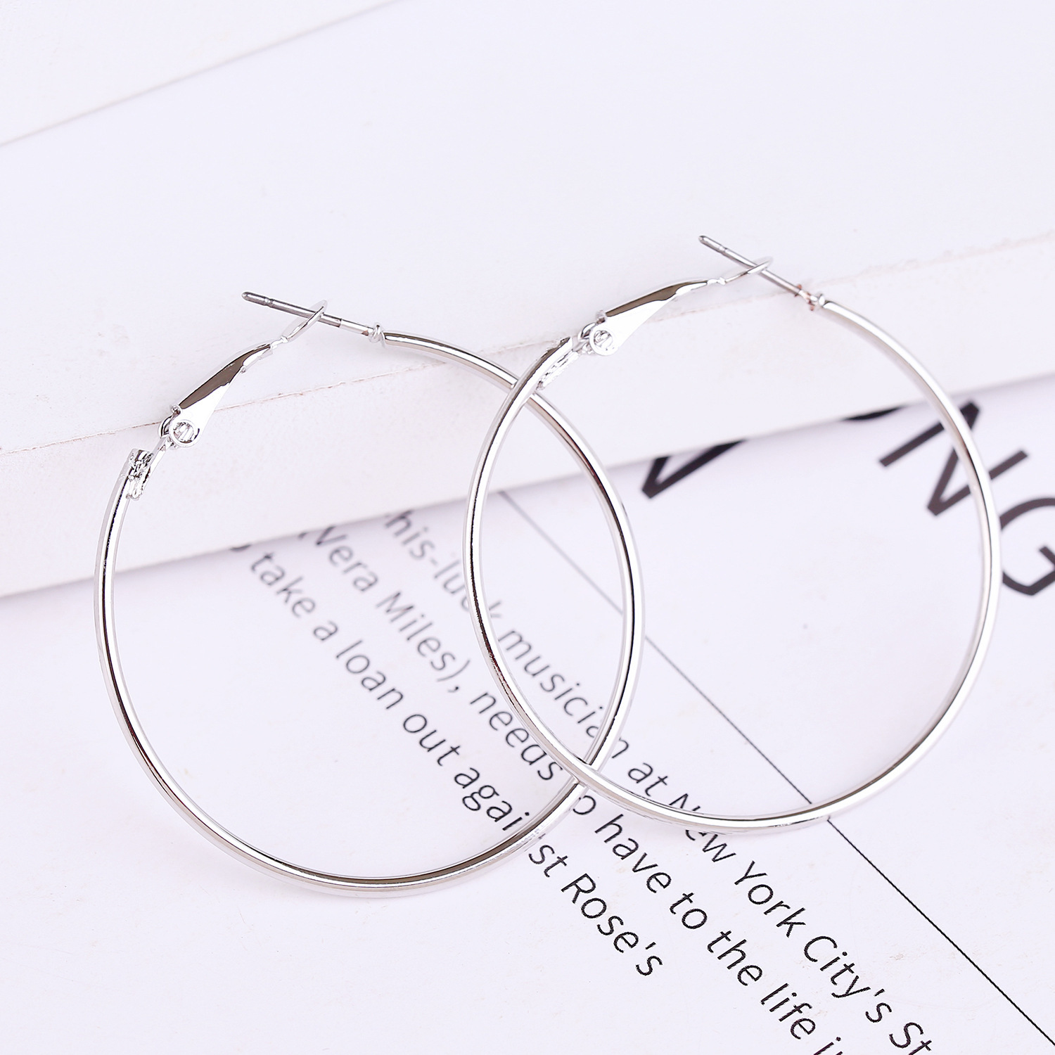 Wholesale explosion style simple wild large ring ear ring circle ...