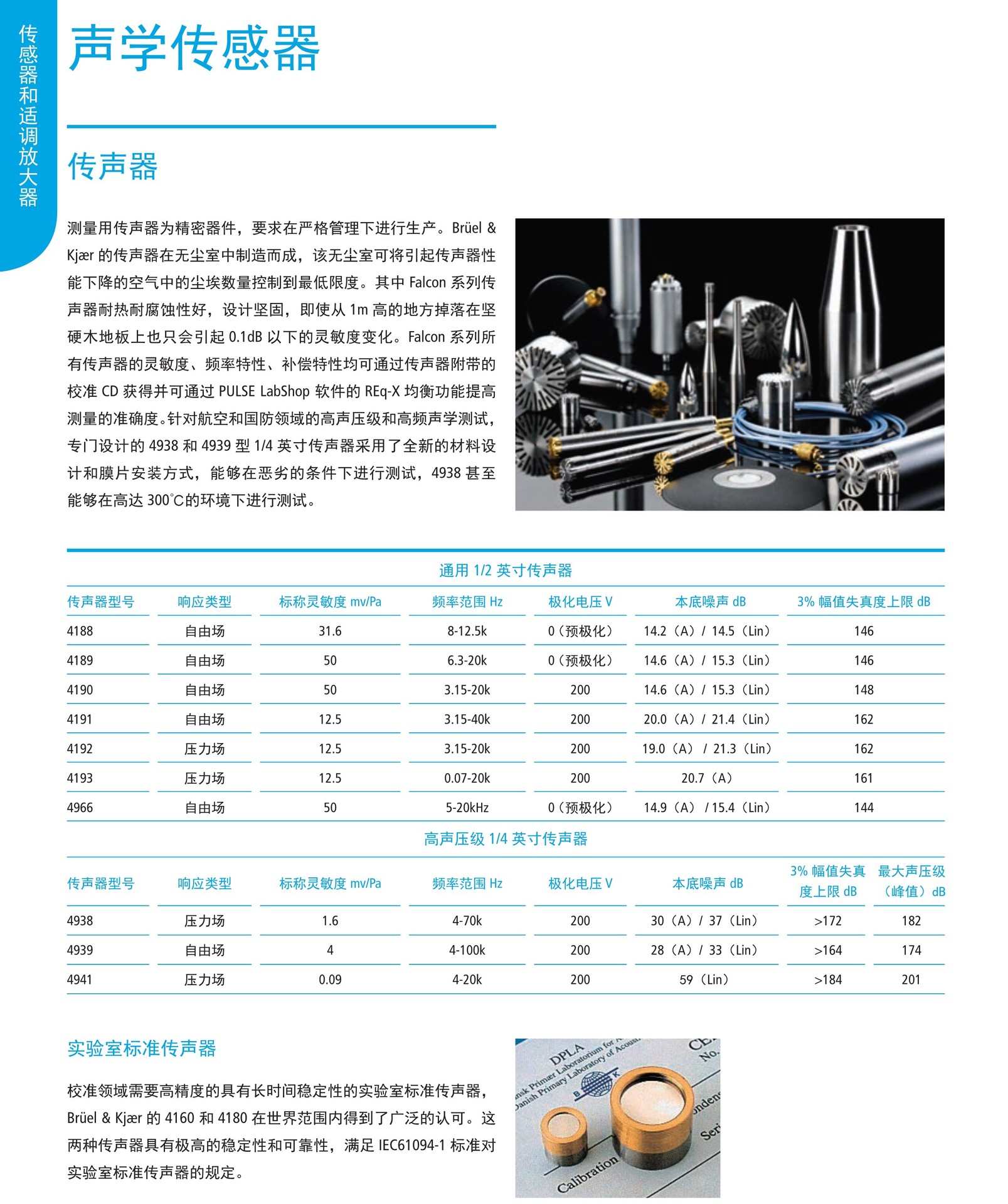 丹麦 B&K 传声器 麦克风 压力场 自由场 扩散场 声学传感器 -阿里巴巴