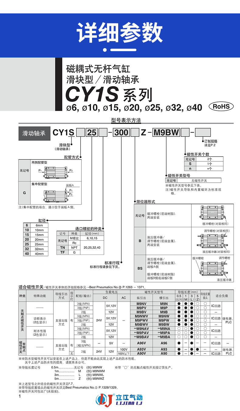 无杆气缸CY1S/RMT15/100/200/300/400/500 SMC型磁偶式无杆气缸-阿里巴巴