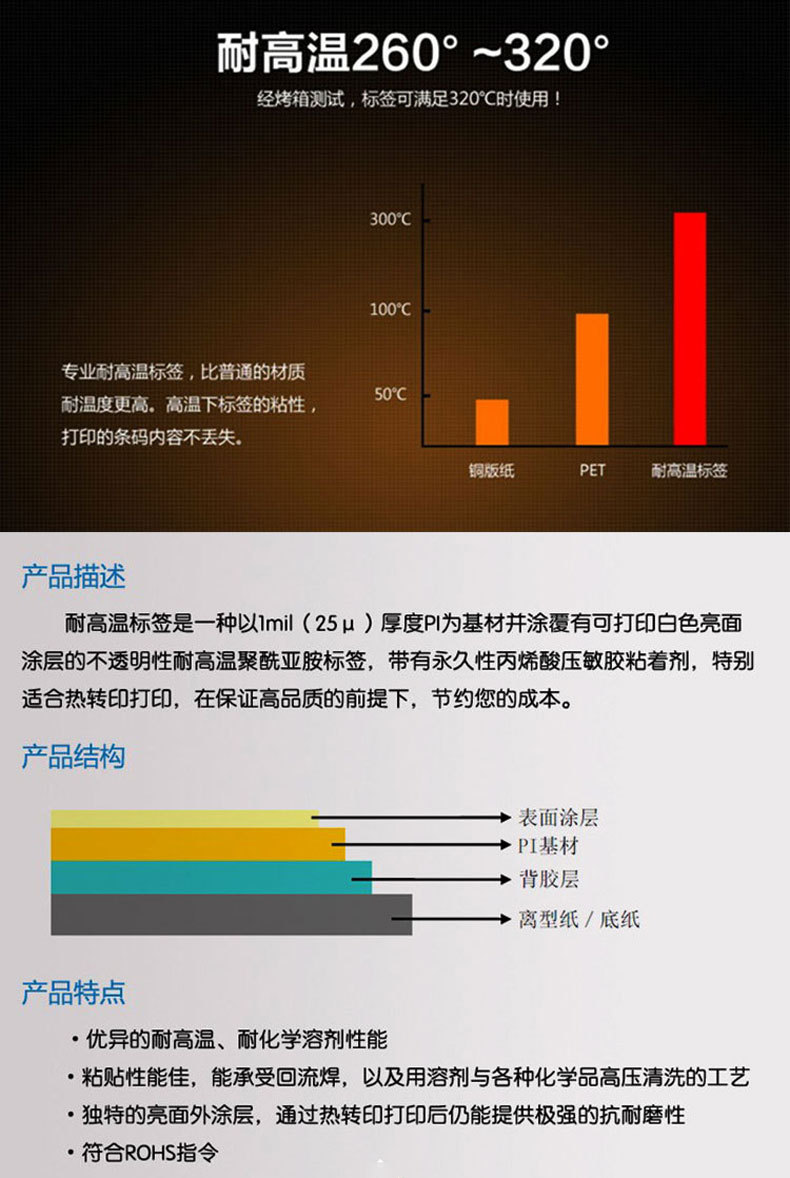 宝尼昂尼Polyonics耐高温XF781 XF782 XF581 XF583防静电标签-阿里巴巴