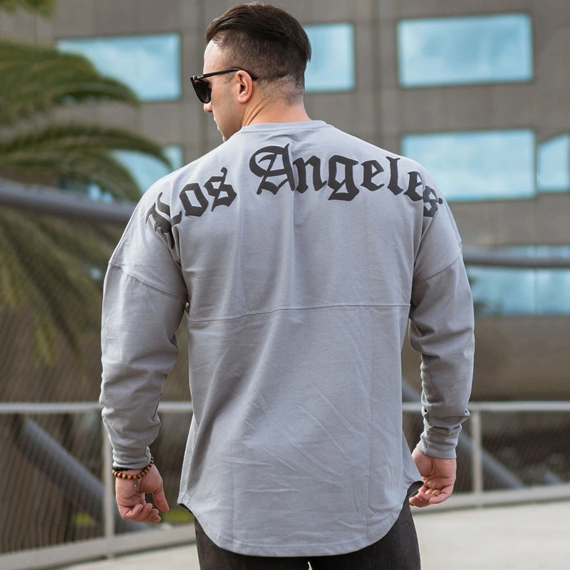 Buy quality Thin Section Men's Muscle Fitness Trendy Brand Loose ...