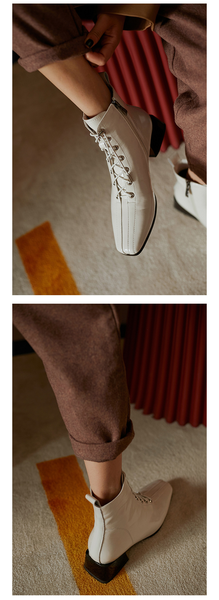 Chiko Hipolita Square Toe Block Heels Boots