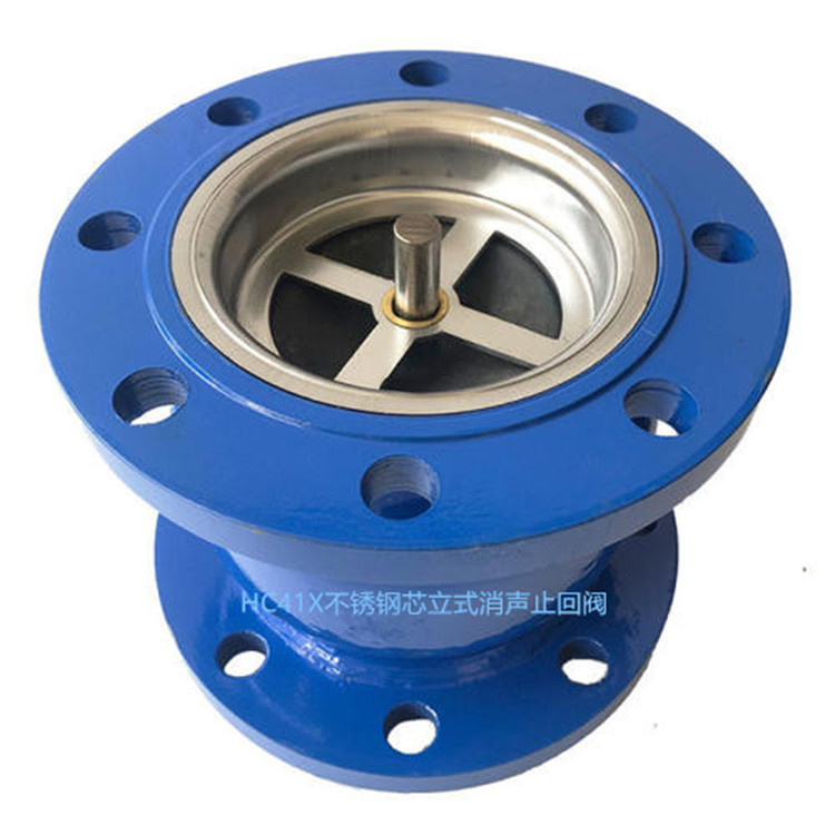 HC41X-16C(B碳钢体不锈钢芯)消声立式法兰止回阀单向阀DN200 8寸-阿里巴巴