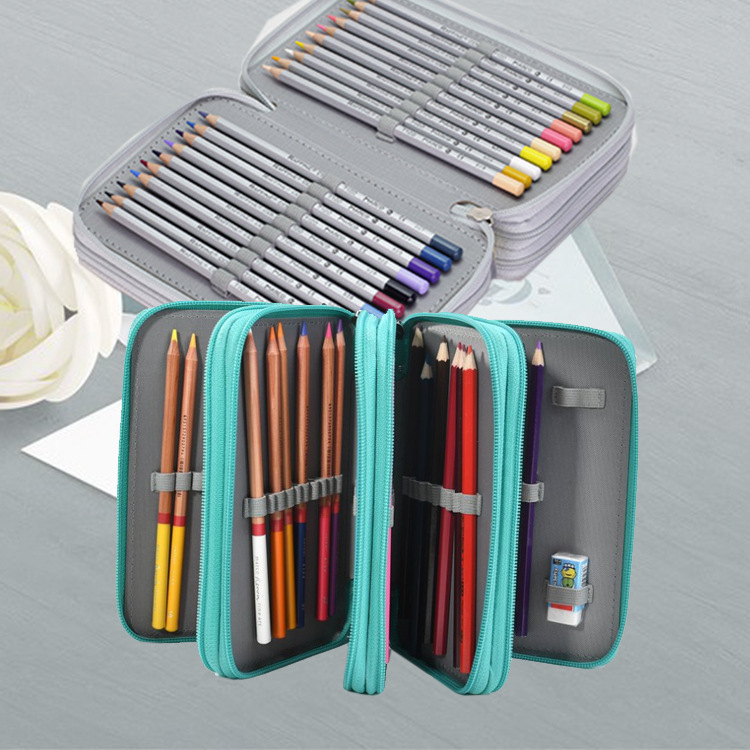 现货供应多功能四层大容量防摔72色素描铅笔袋/文具盒-阿里巴巴