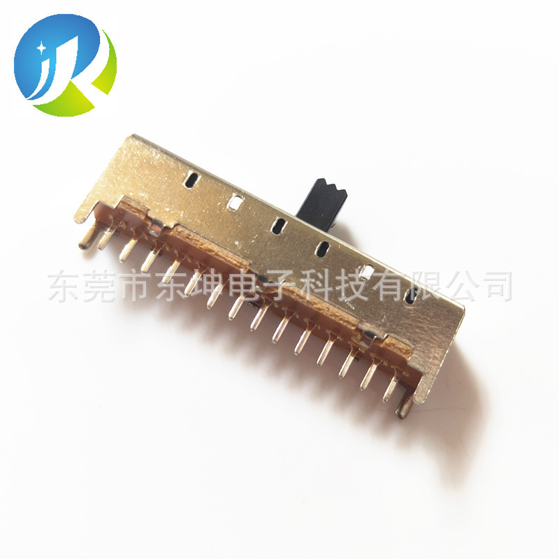 东坤开关拨动开关SS-18D01G5(1P8T)立式单排十四脚滑动玩具开关-阿里巴巴