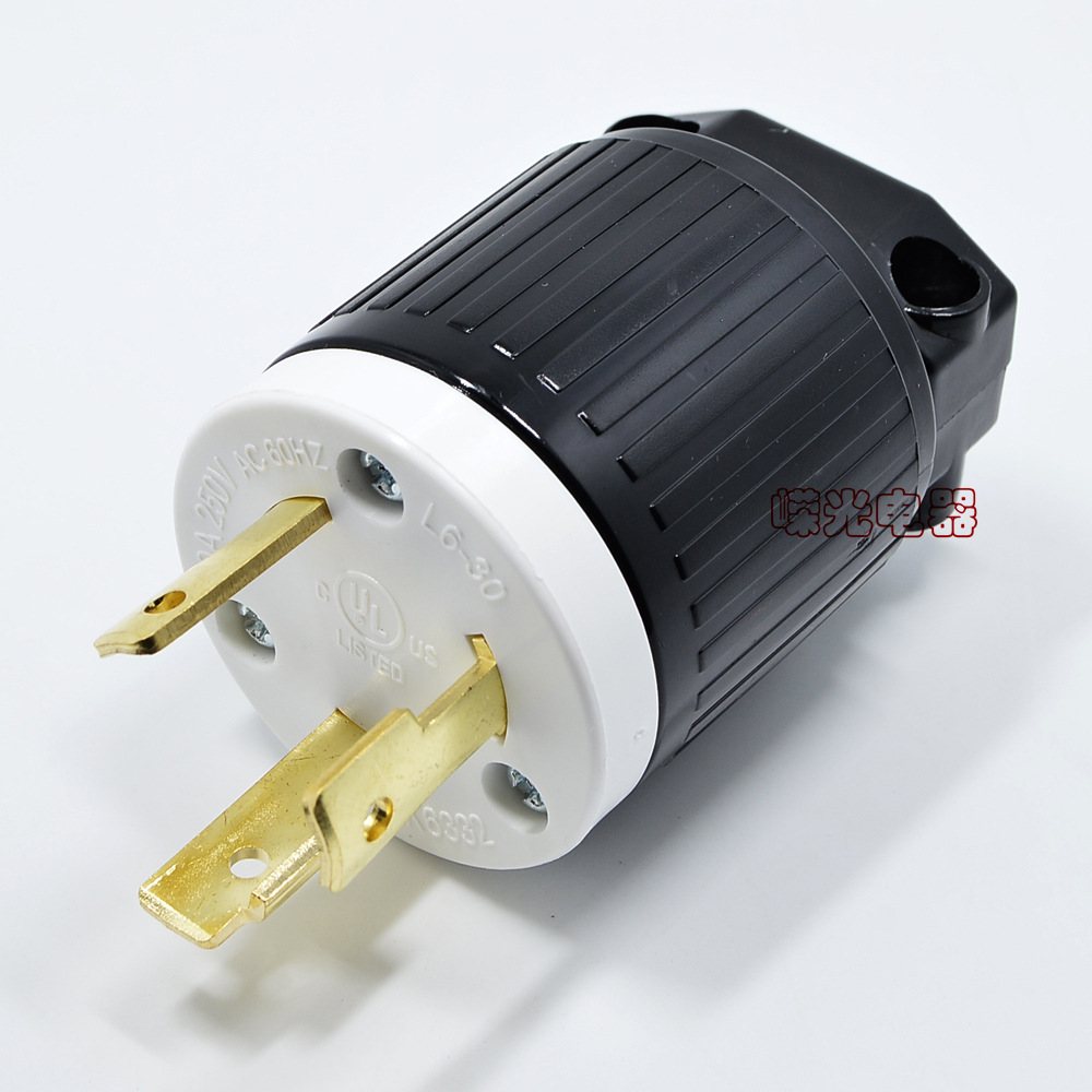 NEMA L6-30P 30A 250V UL LK-6332美国发电机医疗器械组装插头-阿里巴巴