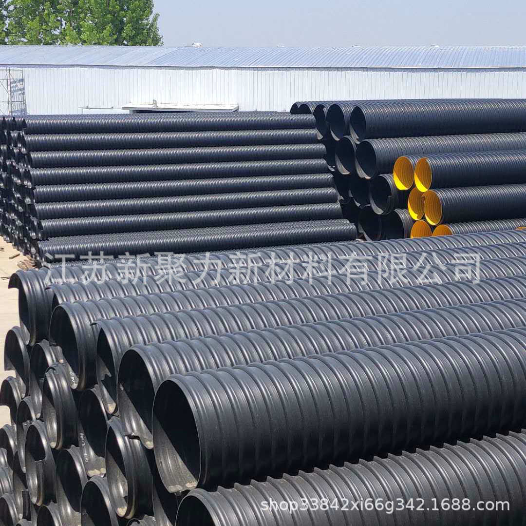 FRPP中空壁缠绕管 工程专用HDPE双壁波纹管 钢带DN200螺旋波纹管-阿里巴巴